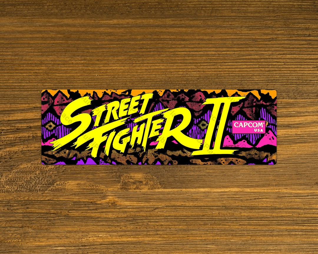 Street Fighter 2 Arcade Game Marquee Fridge Magnet 2" X 6.25" Metal ...