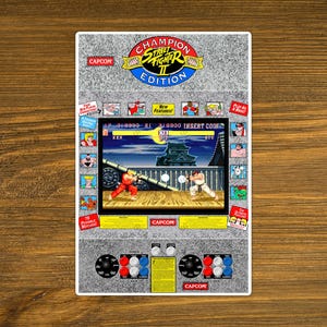 Street Fighter 2 Champion Edition Arcade Game Marquee, Bezel ...