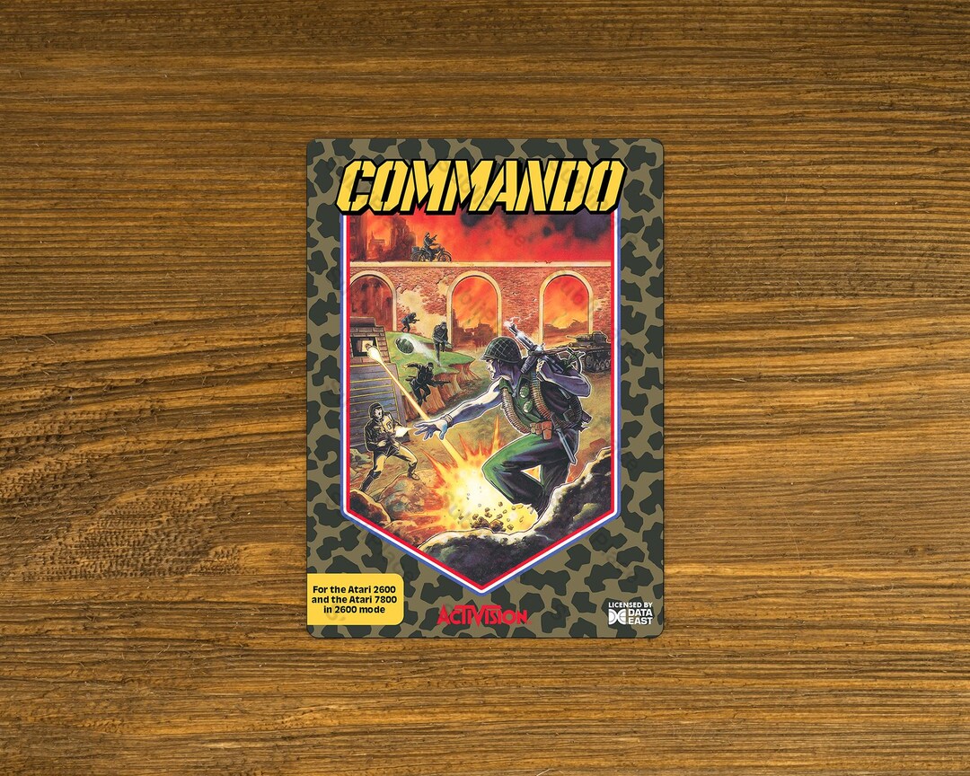 Commando Atari 2600 Box Cover Video Game Image on a Fridge Magnet 2.5 ...
