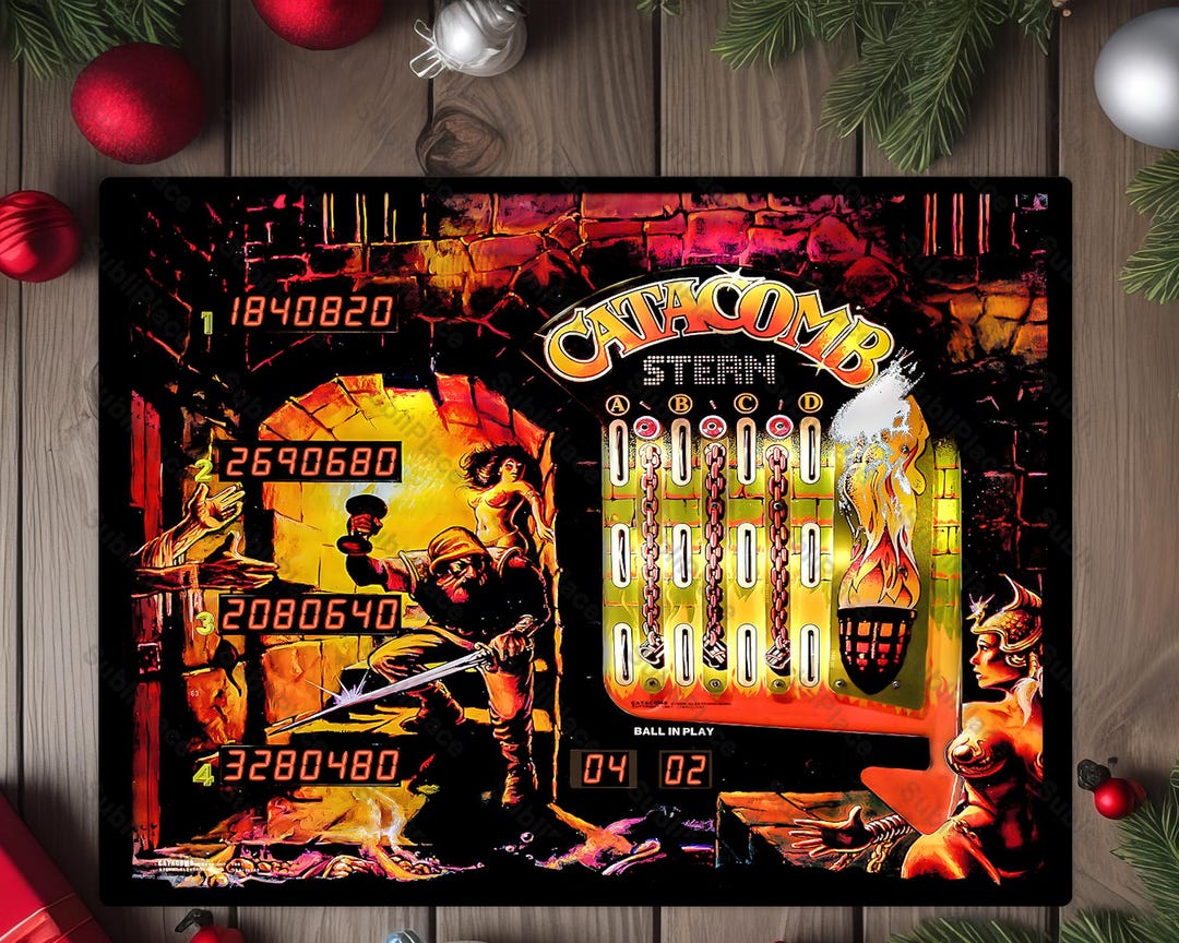 Catacomb - Pinball Backglass Image on a 12"x16" Metal Plate - High ...