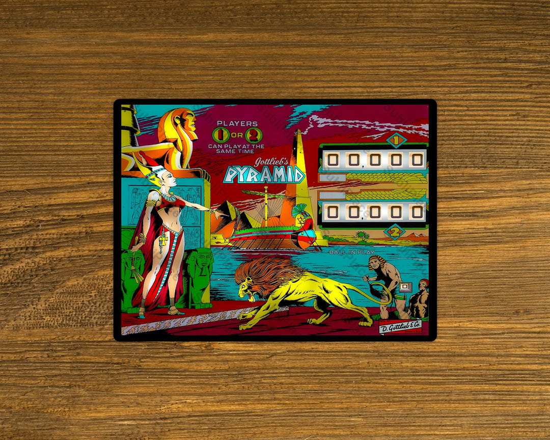 Pyramid - Pinball Backglass Image Arcade Game Fridge Magnet 3"x4" Metal ...