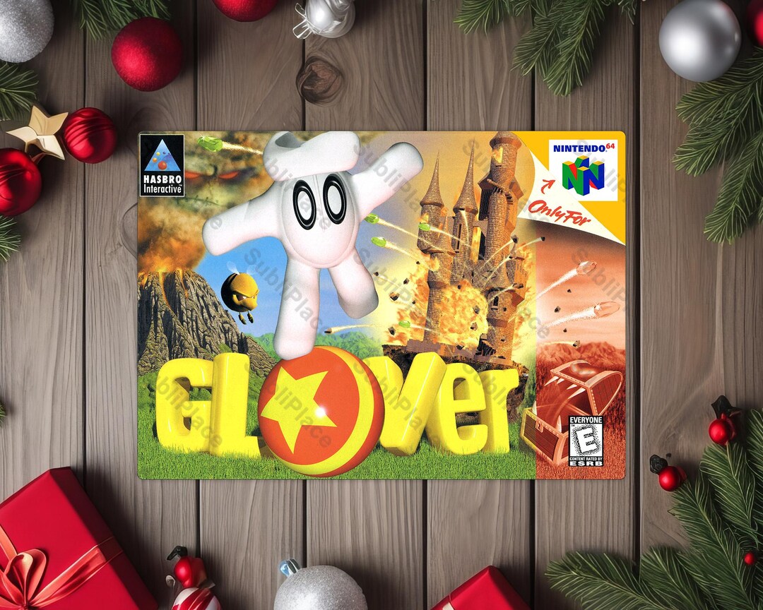 N64 Glover - Box Cover Video Game Image on a 5"x7" Metal Plate - High ...