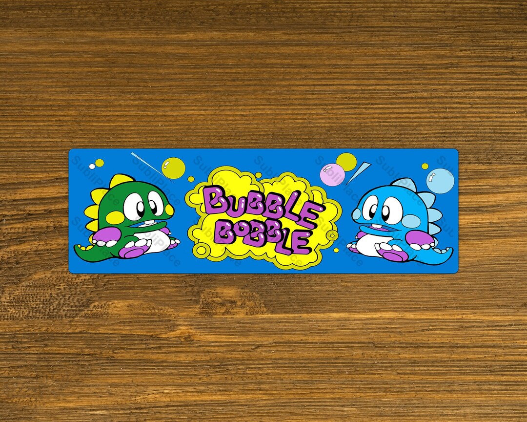 Bubble Bobble Arcade Game Marquee Fridge Magnet 2" X 6.25" Metal Plate ...