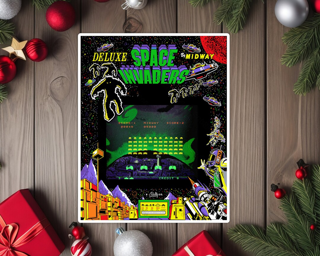 Deluxe Space Invaders Arcade Game Marquee, Bezel & Screenshot 8"x10 ...