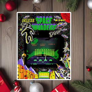 Deluxe Space Invaders Arcade Game Marquee, Bezel & Screenshot 8"x10 ...