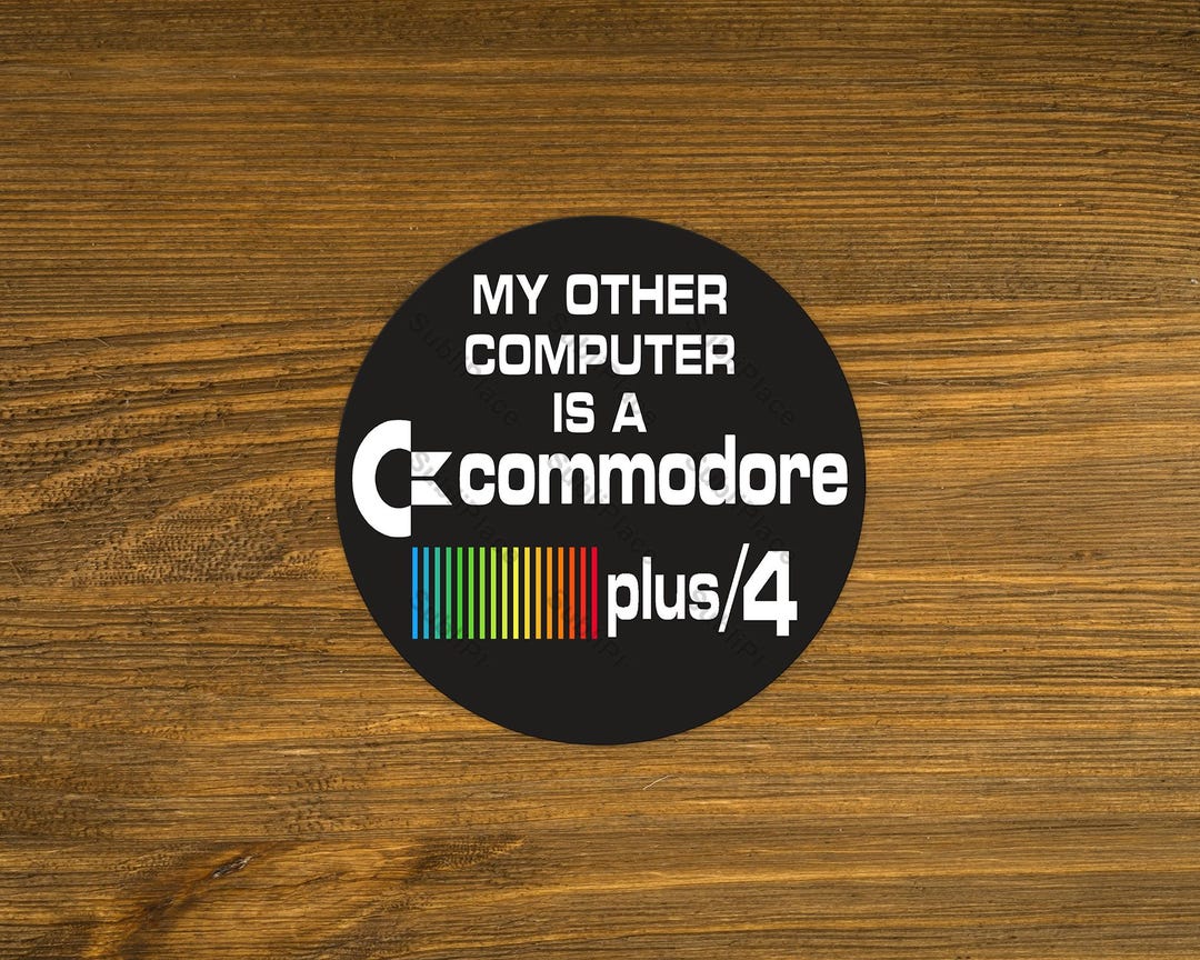 My Other Computer is A Commodore Plus/4 Fridge Magnet 3" Round Metal ...