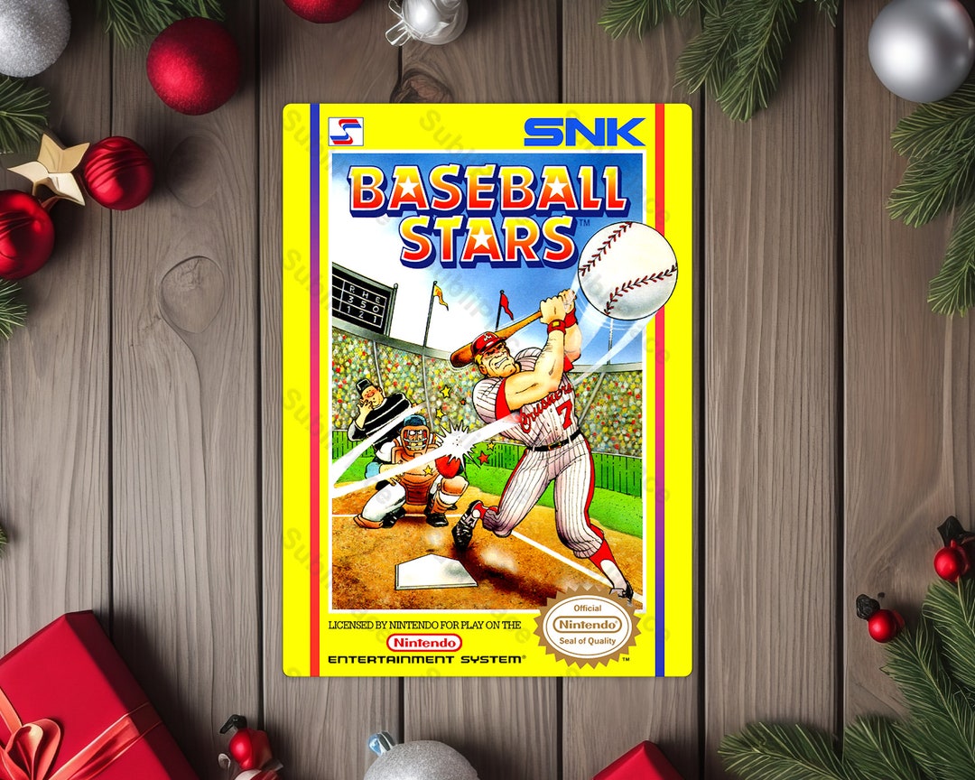 NES Baseball Stars Box Cover Video Game Image on a 5x7 Metal Plate High ...