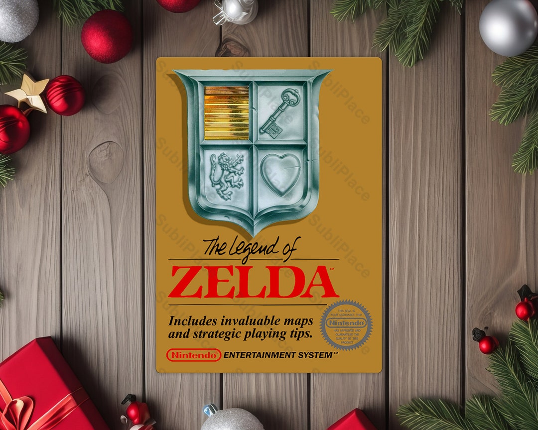 NES the Legend of Zelda Box Cover Video Game Image on a 5"x7" Metal ...