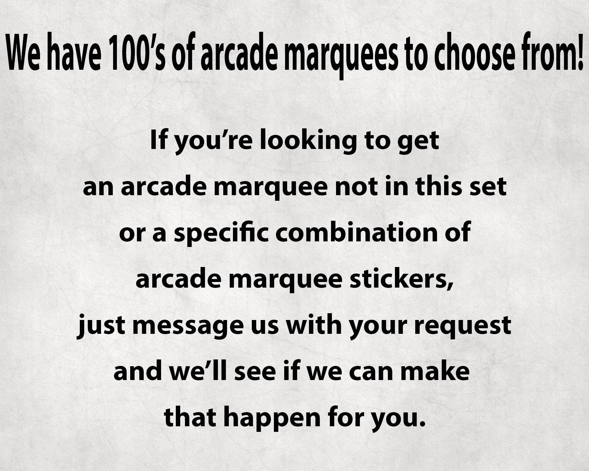 Set of 18 Different Street Fighter Arcade Game Marquee Stickers - Each ...
