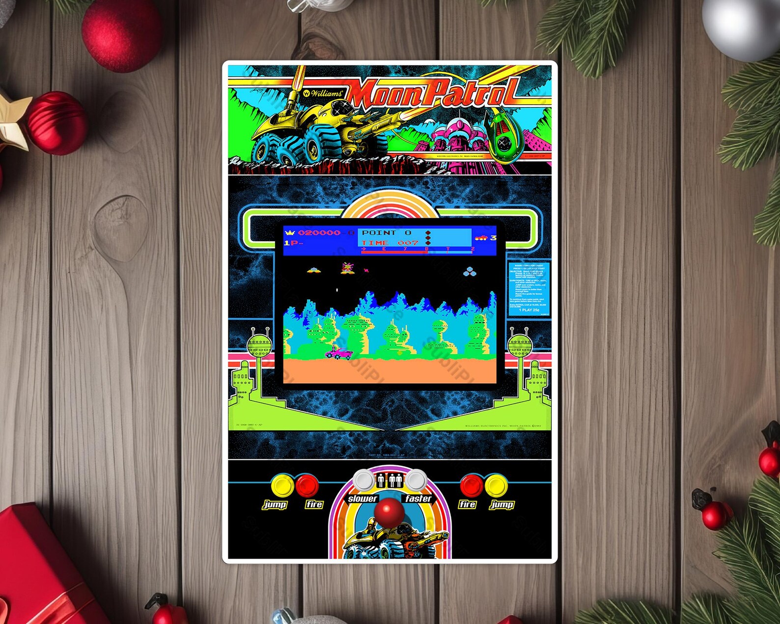 Moon Patrol Arcade Game Marquee, Bezel, Screenshot & Control Panel ...