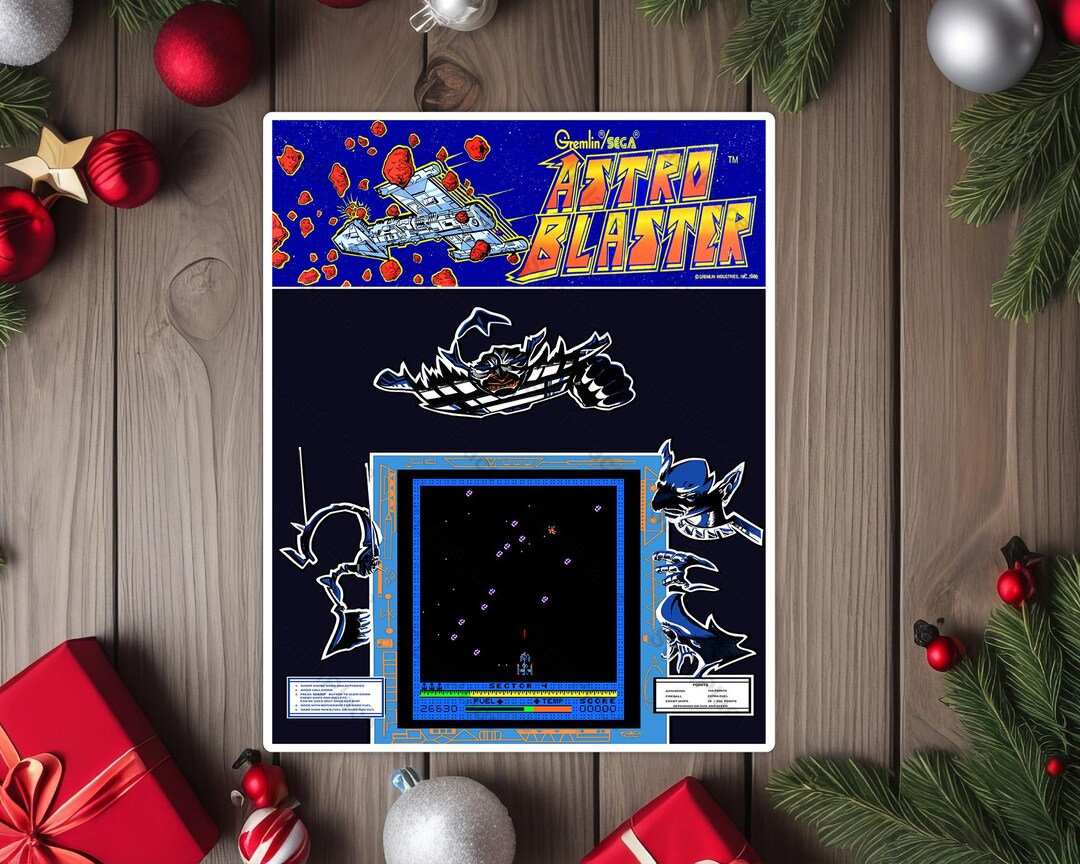 Astro Blaster Arcade Game Marquee, Bezel & Screenshot Image on a 8"x10 ...