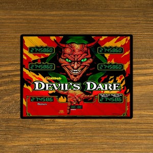 Devil's Dare - Pinball Backglass Image Arcade Game Fridge Magnet 3"x4 ...