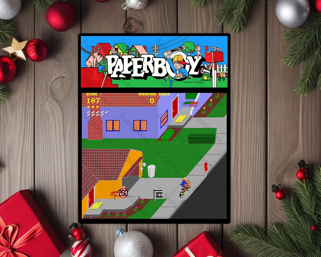 Paperboy Arcade Game Marquee & Screenshot 8"x10" Metal Plate - High ...