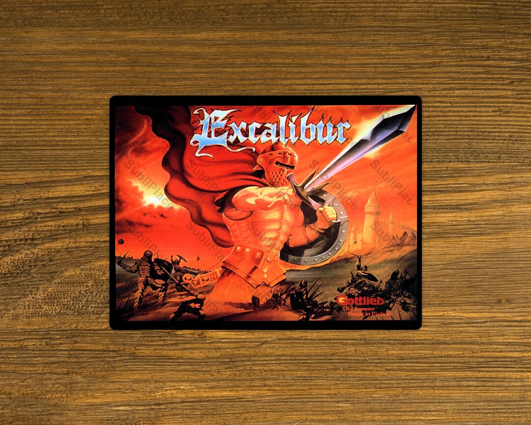 Excalibur - Pinball Backglass Image Arcade Game Fridge Magnet 3"x4 ...