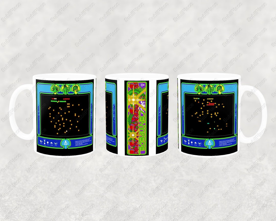 Centipede Arcade Game Marquee, Bezel and Screenshots 11 Oz Coffee Mug ...