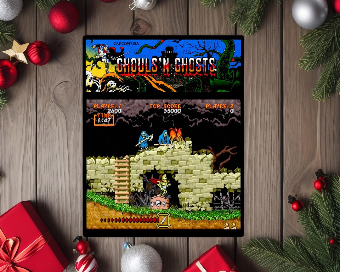 Ghouls'n Ghosts Arcade Game Marquee & Screenshot Image on a 8"x10 ...