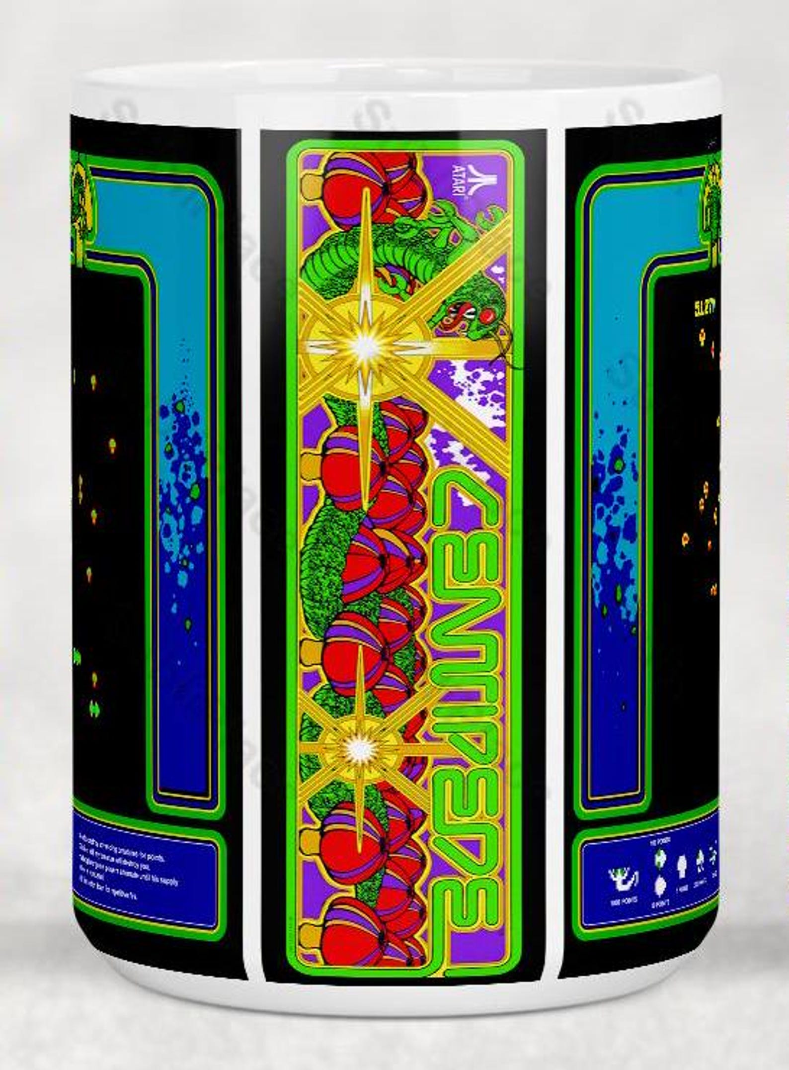 Centipede Arcade Game 15 Oz Coffee Mug - Has Bezel With Screenshot on ...