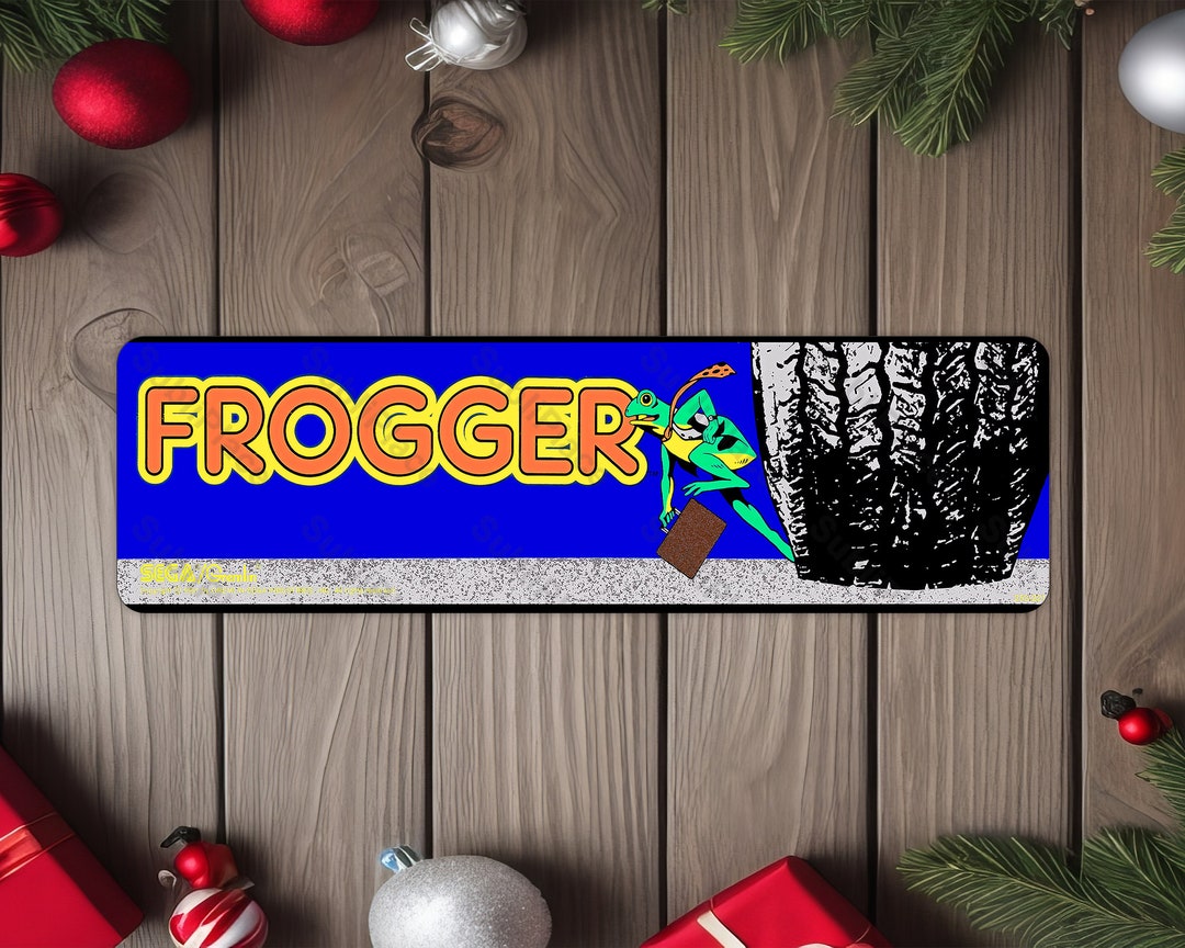 Frogger Arcade Game Marquee 4x13.5 Metal Plate High Gloss With Rounded ...