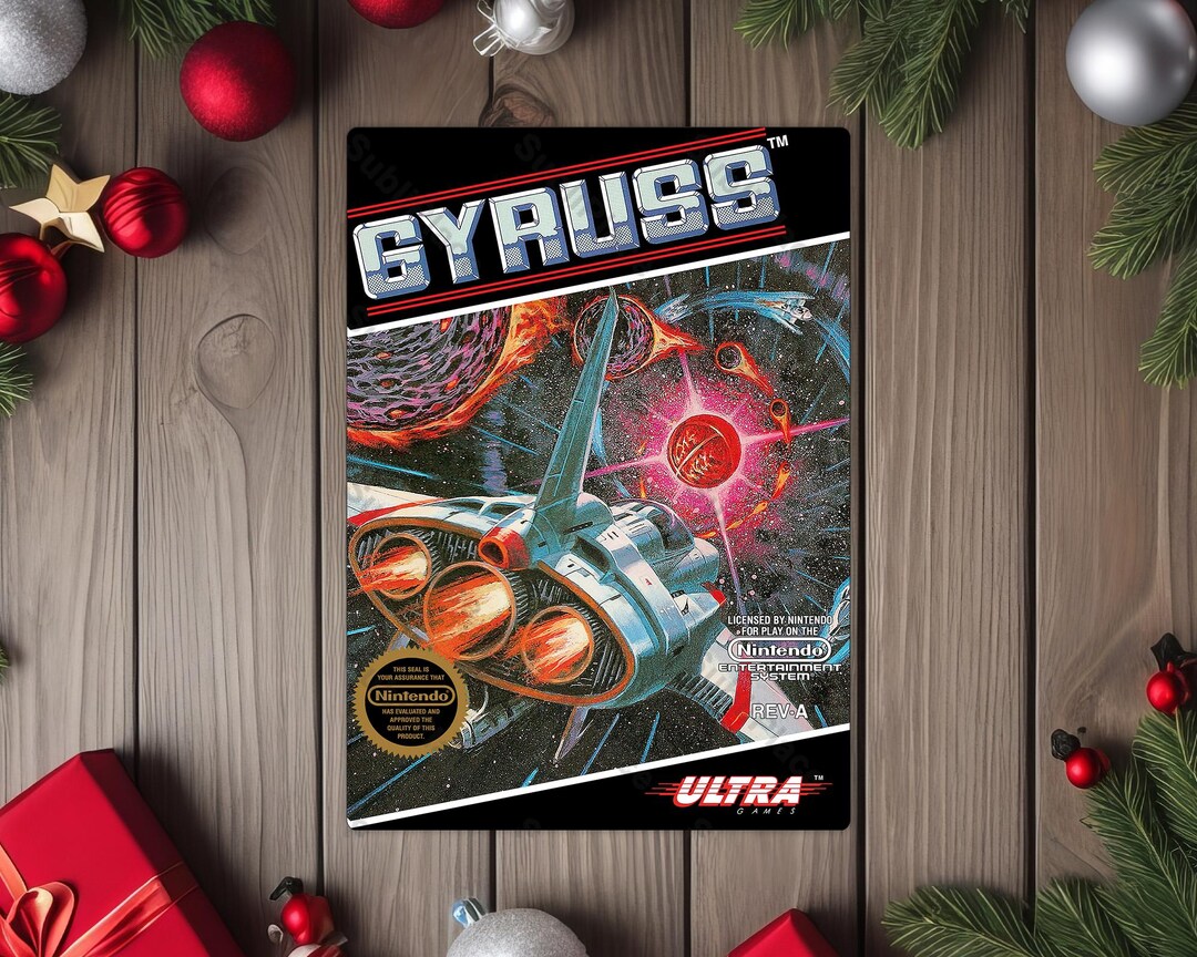 NES Gyruss Box Cover Video Game Image on a 5"x7" Metal Plate - High ...
