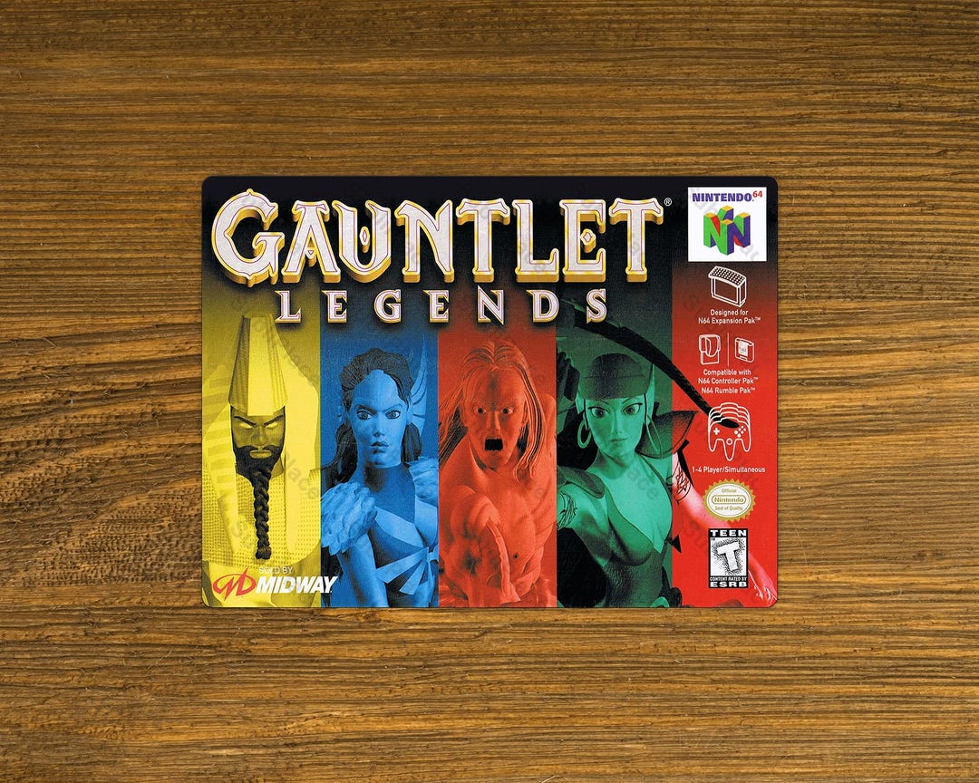 N64 Gauntlet Legends Video Game Box Cover Image on a Fridge Magnet 3"x4 ...