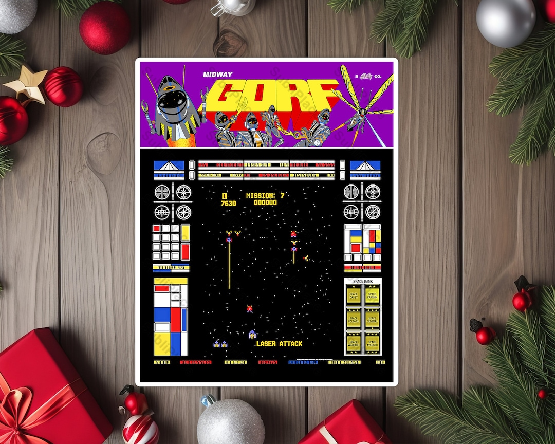 Gorf Arcade Game Marquee, Bezel & Screenshot 8"x10" Metal Plate - High ...