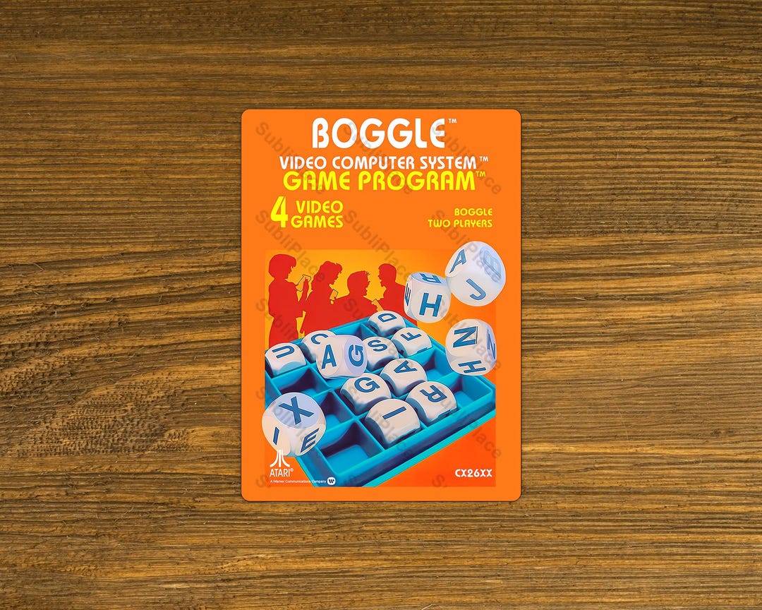 Boggle Atari 2600 Box Cover Video Game Image on a Fridge Magnet 2.5"x3 ...