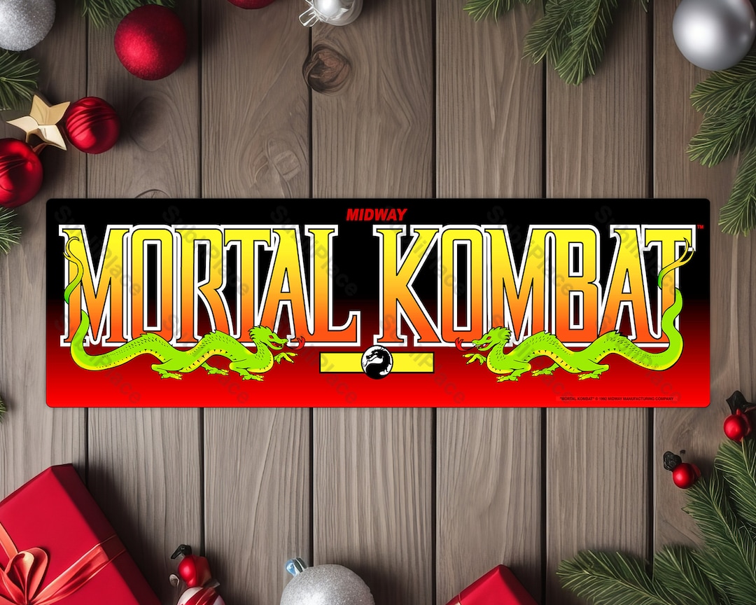 Mortal Kombat Arcade Game Marquee 5.5x17.5 Custom Metal Plate High ...