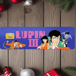 Lupin III Arcade Game Marquee Image on a 4"x13.5" Metal Plate - High ...