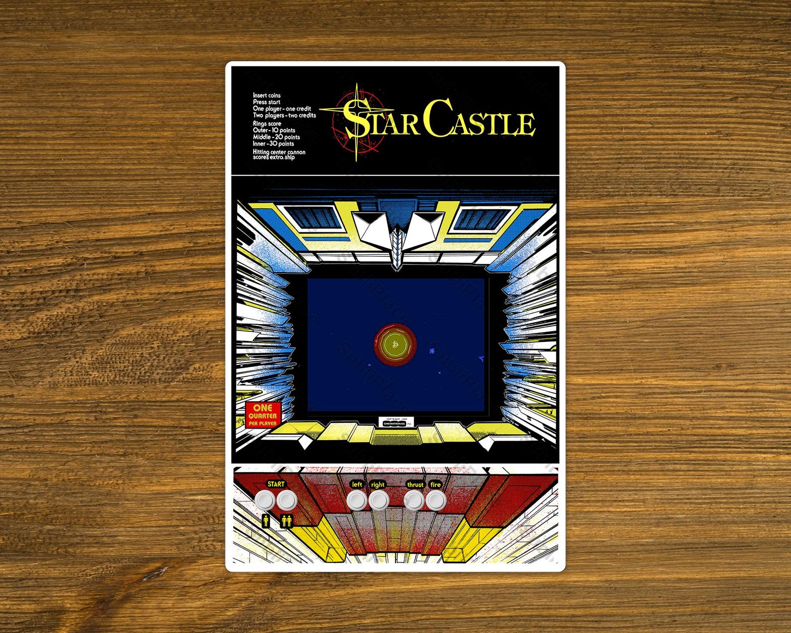 Star Castle Arcade Game Marquee, Bezel, Screenshot & Control Panel ...
