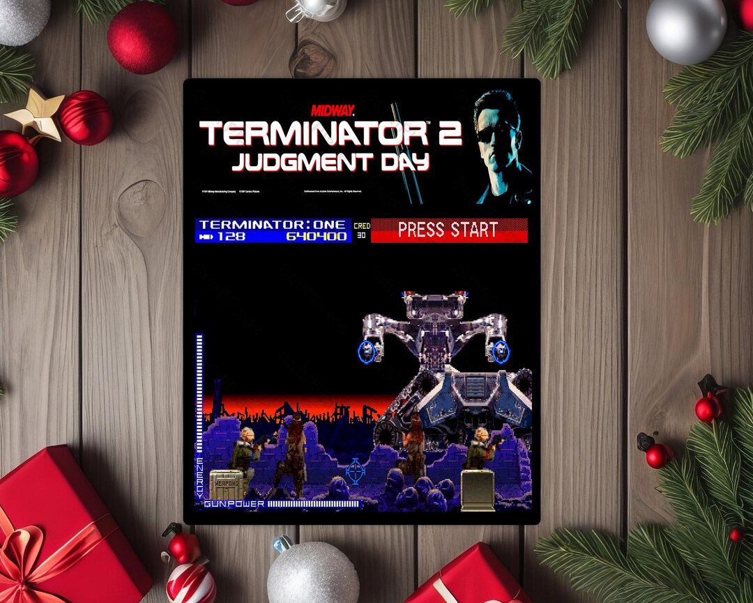 Terminator 2 : Judgment Day Arcade Game Marquee & Screenshot 8x10 Metal ...