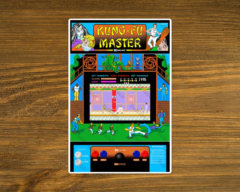 Kung-fu Master Arcade Game Marquee, Bezel, Screenshot & Control Panel ...