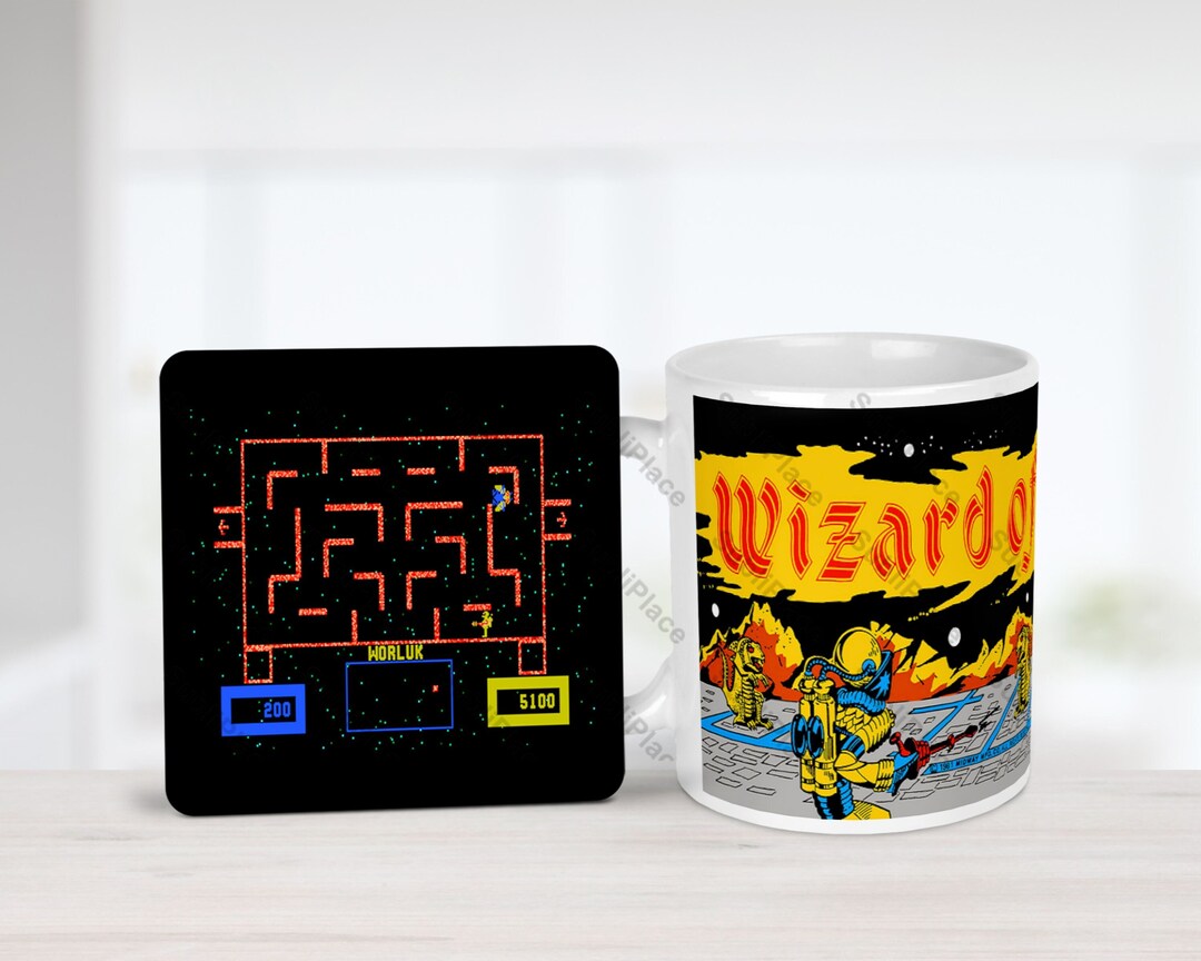 Wizard of Wor Arcade Game Marquee 11 Oz Coffee Mug & Matching ...