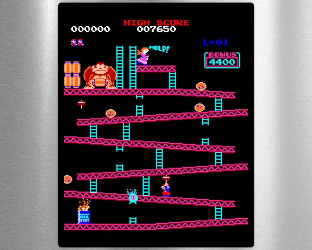 Donkey Kong Arcade Game 0 Score Screenshot 8x10 - Etsy