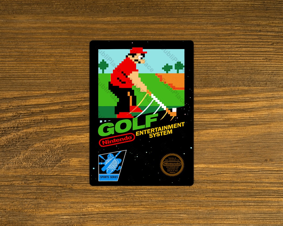 Golf NES Box Cover Video Game Image on Fridge Magnet 2.5"x3.5" Metal ...