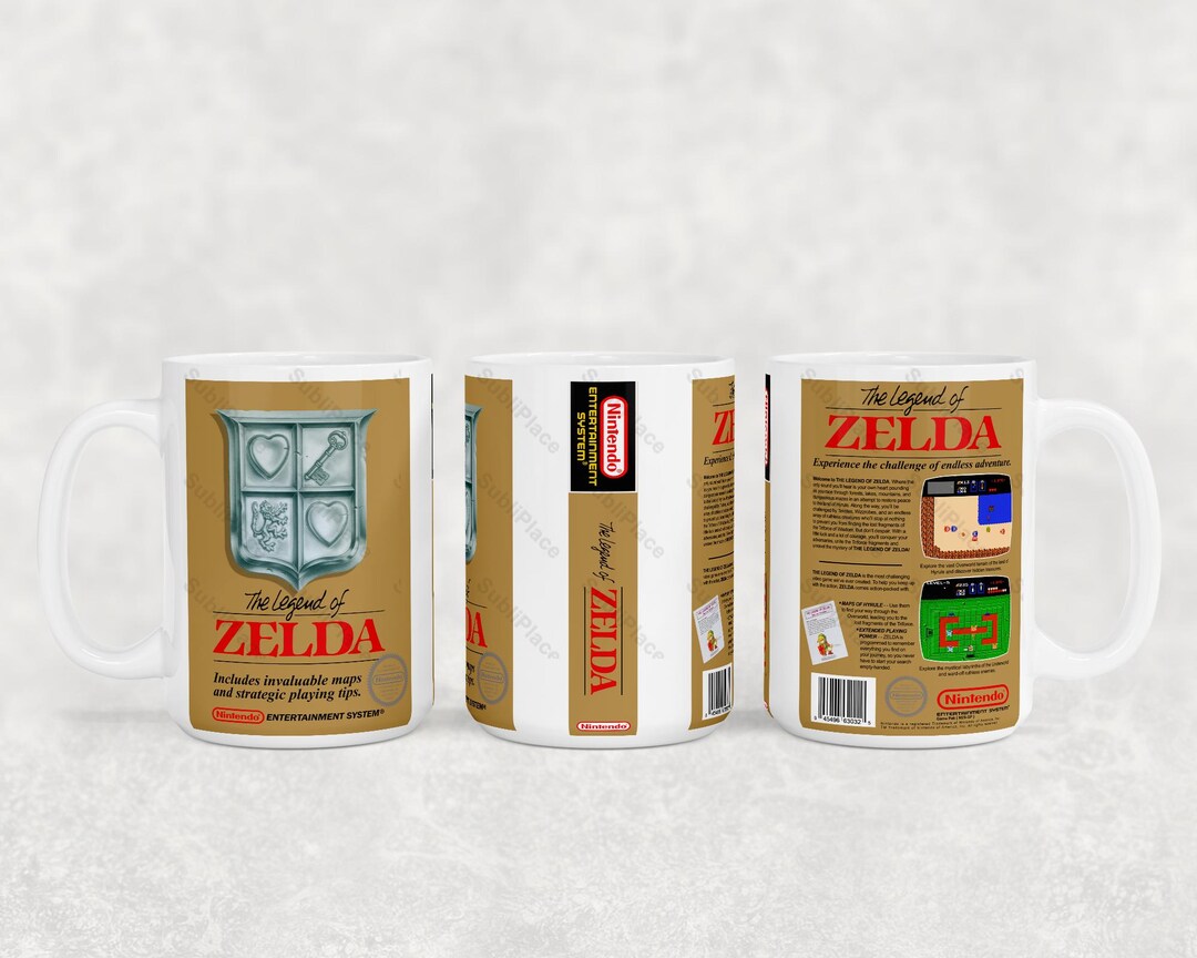 The Legend of Zelda NES Video Game 15 Oz Coffee Mug - Has Box Cover on ...