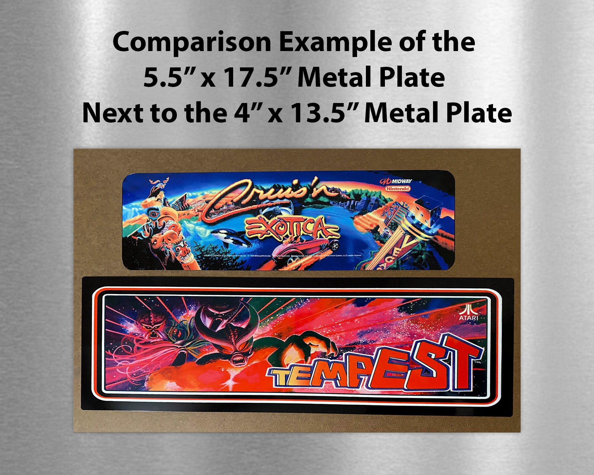 Frogger Arcade Game Marquee 4"x13.5" Metal Plate - High Gloss With ...