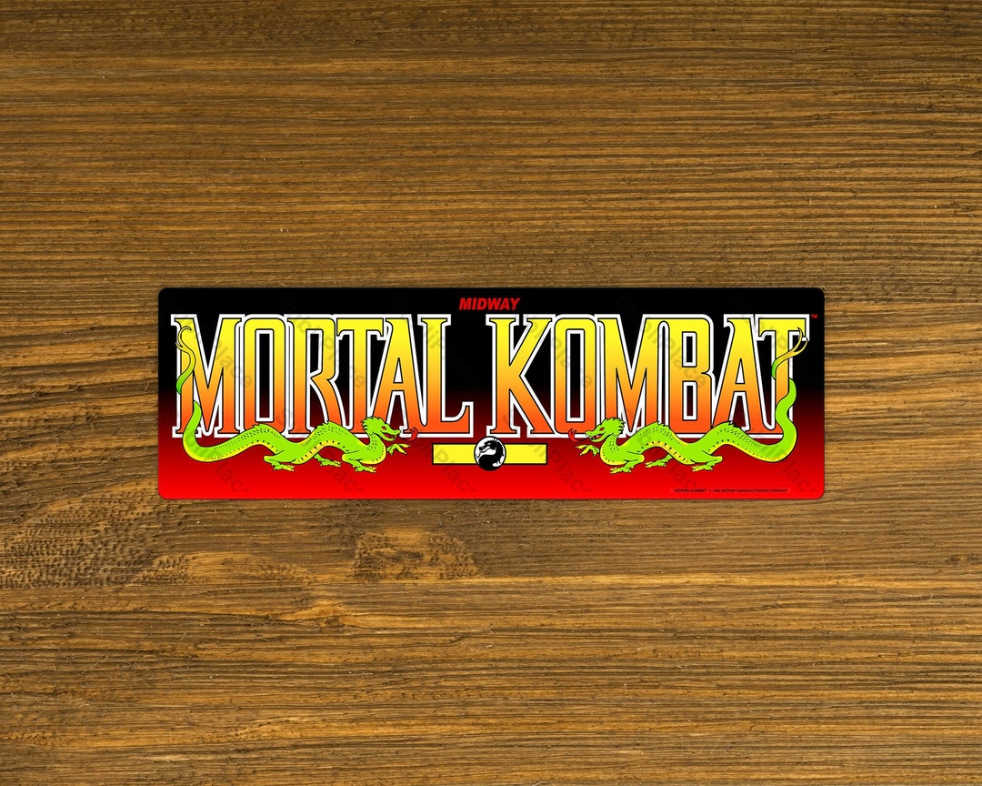 Mortal Kombat Arcade Game Marquee Fridge Magnet 1.75"x5.5" Metal Plate ...