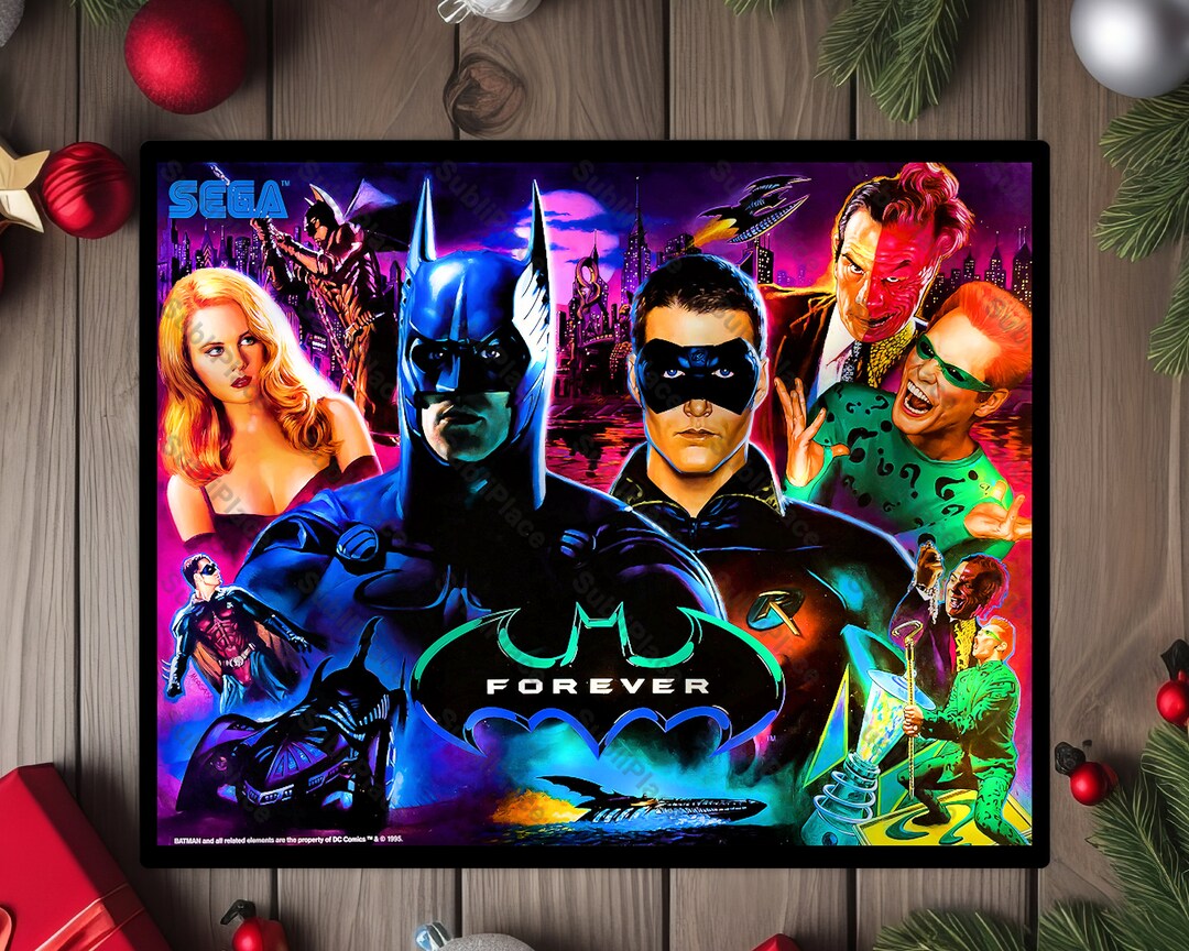 Batman Forever Pinball Arcade Game Backglass Image With No DMD Part on ...