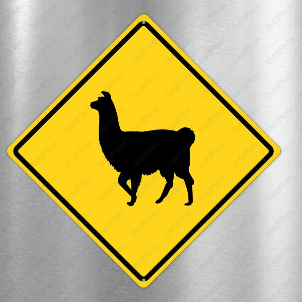 Llama Crossing Sign - Etsy