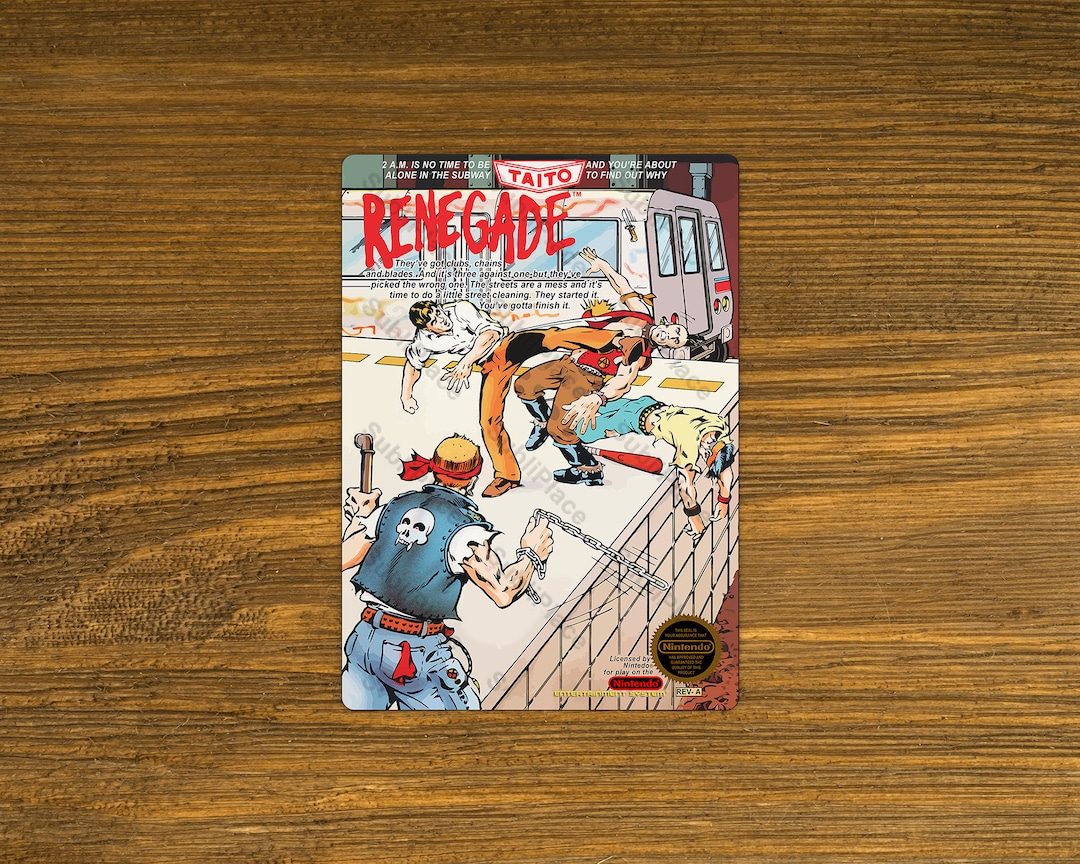 Renegade NES Box Cover Video Game Fridge Magnet 2.5x3.5 Metal Plate ...