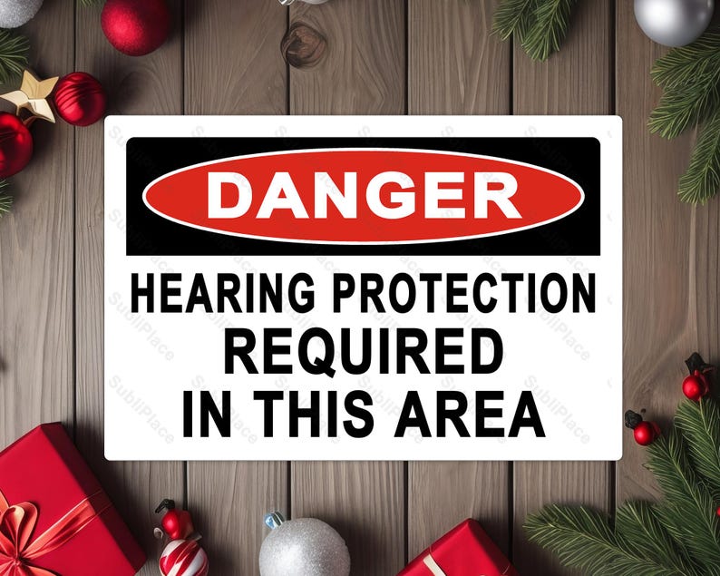 Danger : Hearing Protection Required in This Area Sign 8"x12" Metal ...