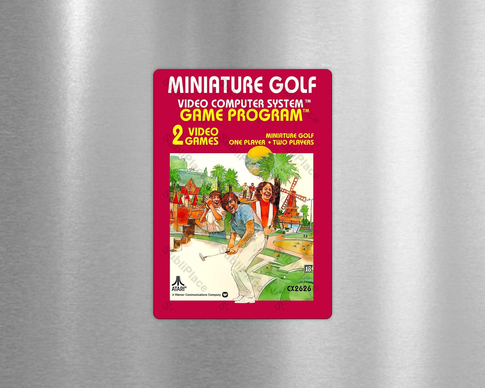 Miniature Golf Atari 2600 Box Cover Video Game Image on a Fridge Magnet ...