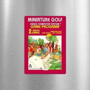 Miniature Golf Atari 2600 Box Cover Video Game Image on a Fridge Magnet ...