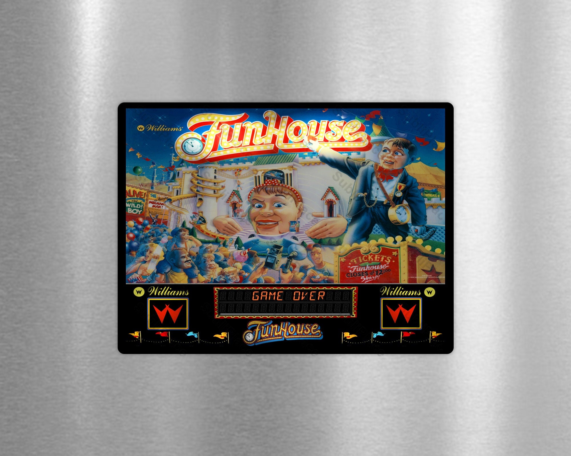 Funhouse Pinball Backglass