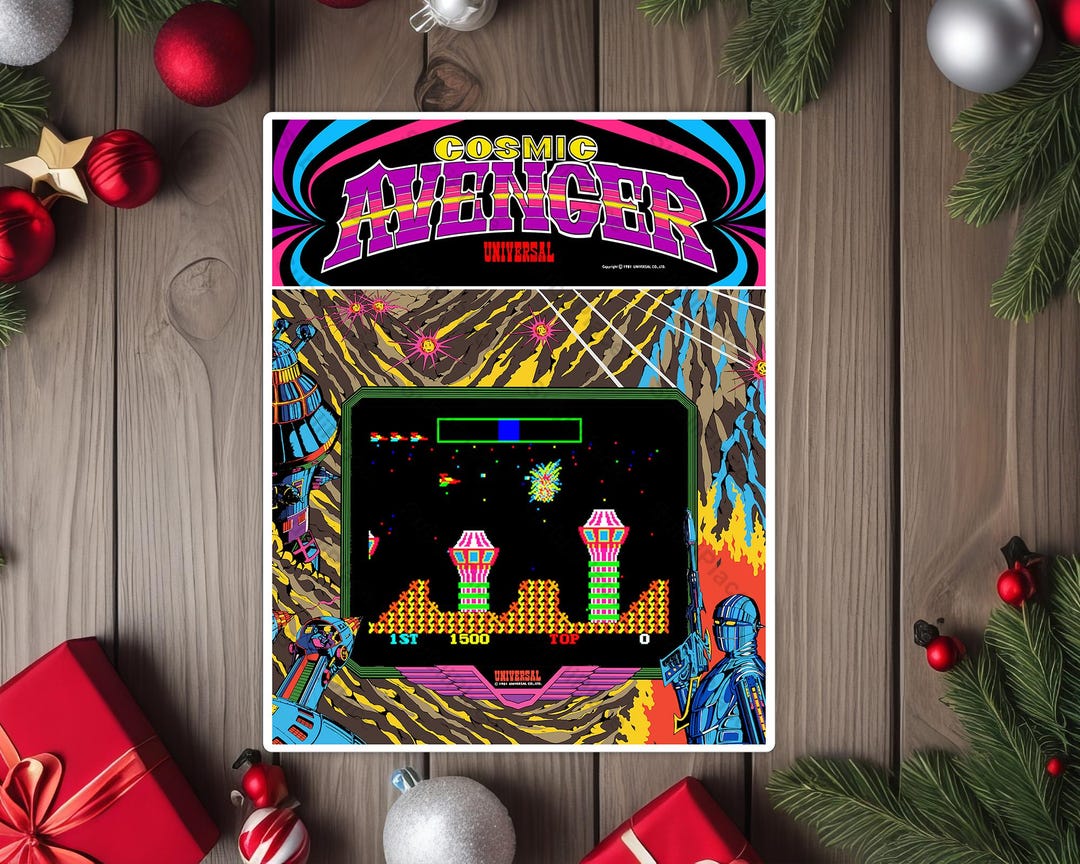 Cosmic Avenger Arcade Game Marquee, Bezel & Screenshot 8"x10" Metal ...