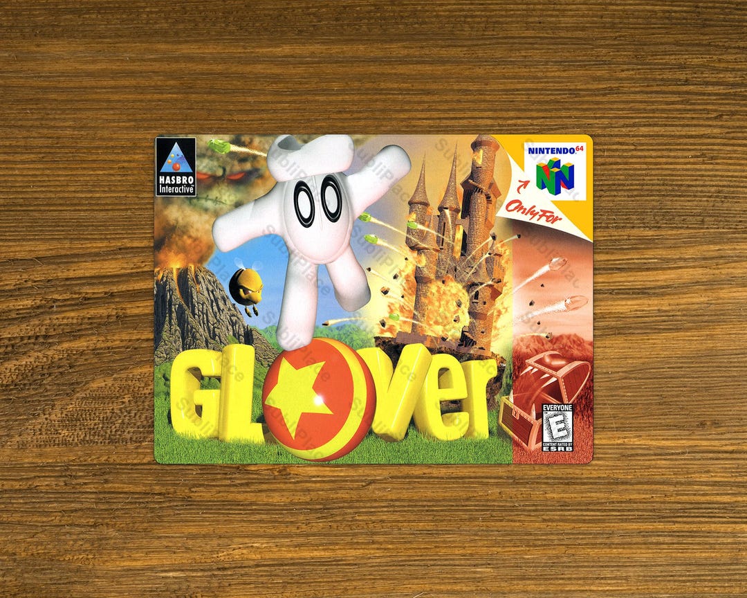 N64 Glover Video Game Box Cover Image on a Fridge Magnet 3x4 Metal ...