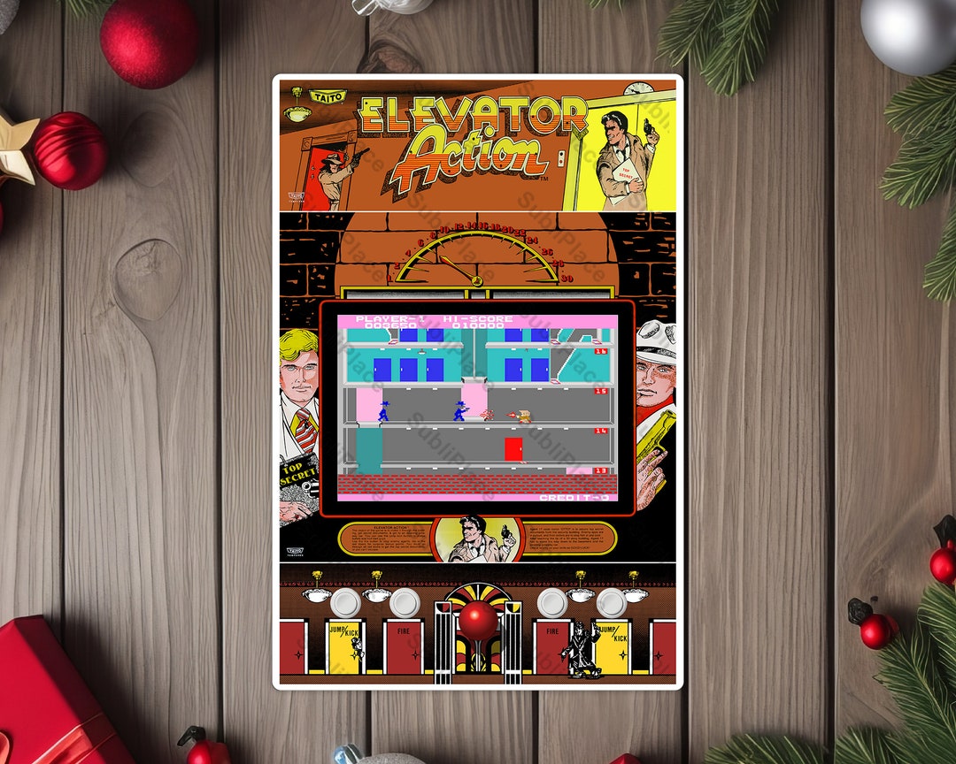 Elevator Action Arcade Game Marquee, Bezel, Screenshot & Control Panel ...