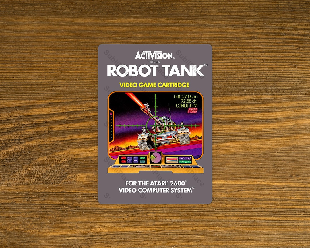 Robot Tank Atari 2600 Box Cover Video Game Image on a Fridge Magnet 2.5 ...