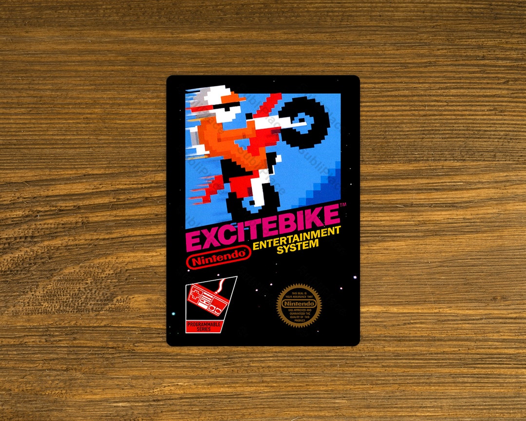 Excitebike NES Box Cover Video Game Fridge Magnet 2.5"x3.5" Metal Plate ...