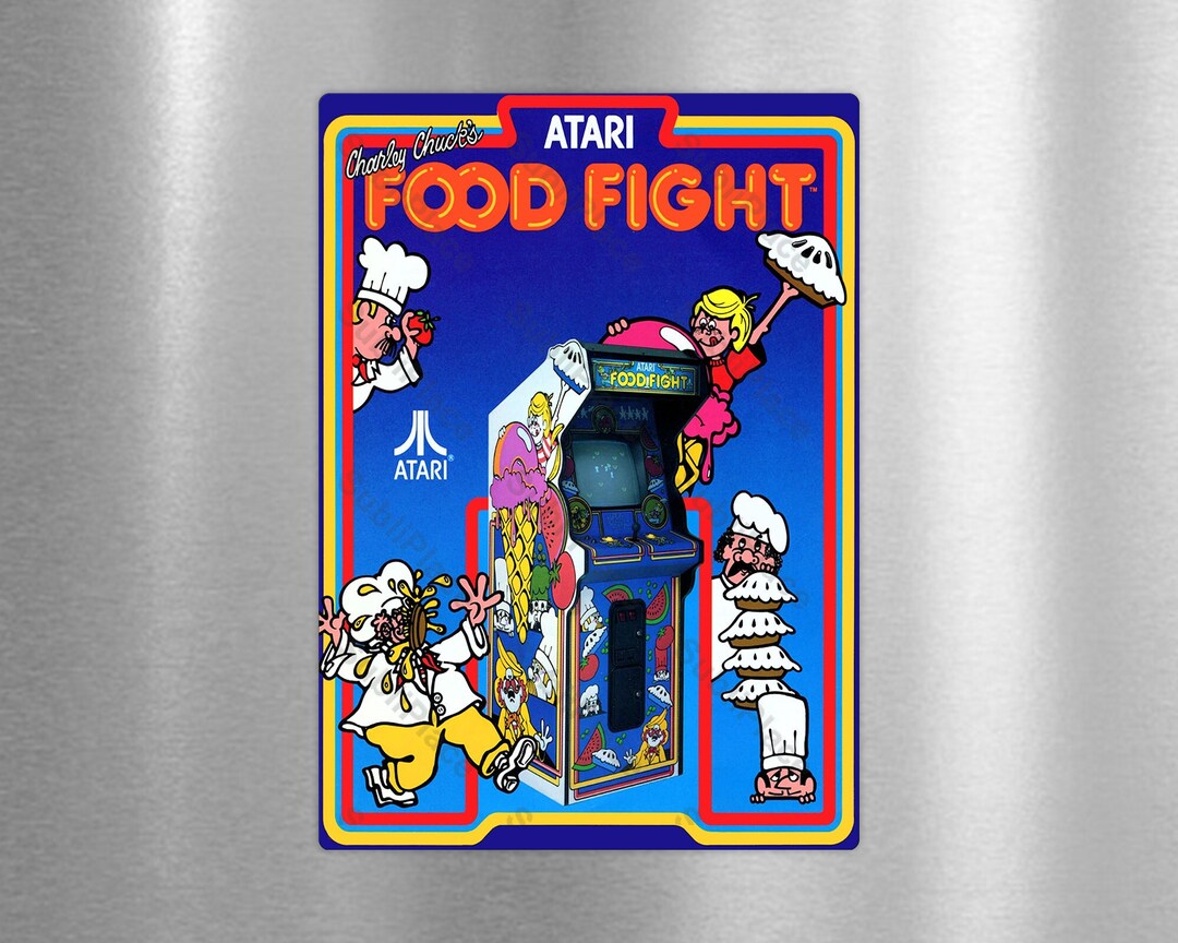 Food Fight Arcade Game Flyer Promo Art on a 5x7 - Etsy